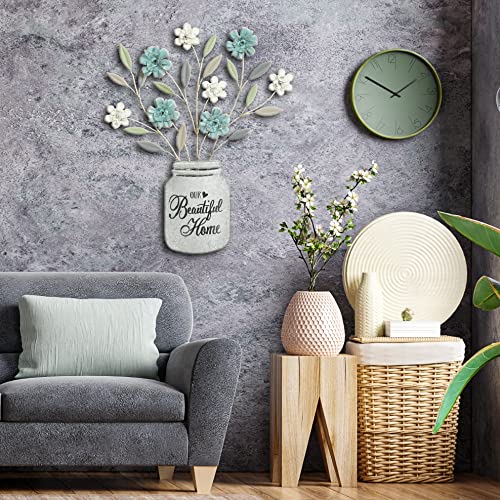 Hosley Metal Dimensional Wall Art Vase- 24" High. Ideal Gift for Weddings, Special Occasion, Home Decor, Party, Spa, Votive/LED Gardens, Home Office O9