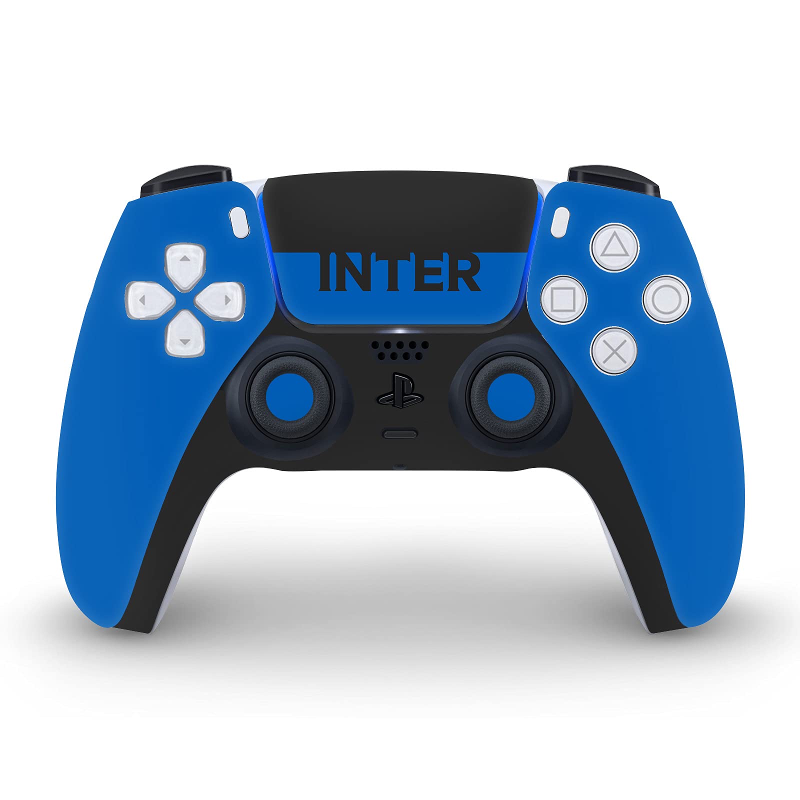 Head Case Designs Officially Licensed Inter Milan Blue and Black Full Logo Vinyl Faceplate Gaming Skin Decal Compatible With Sony PlayStation 5 PS5 Digital Edition Console and DualSense Controller