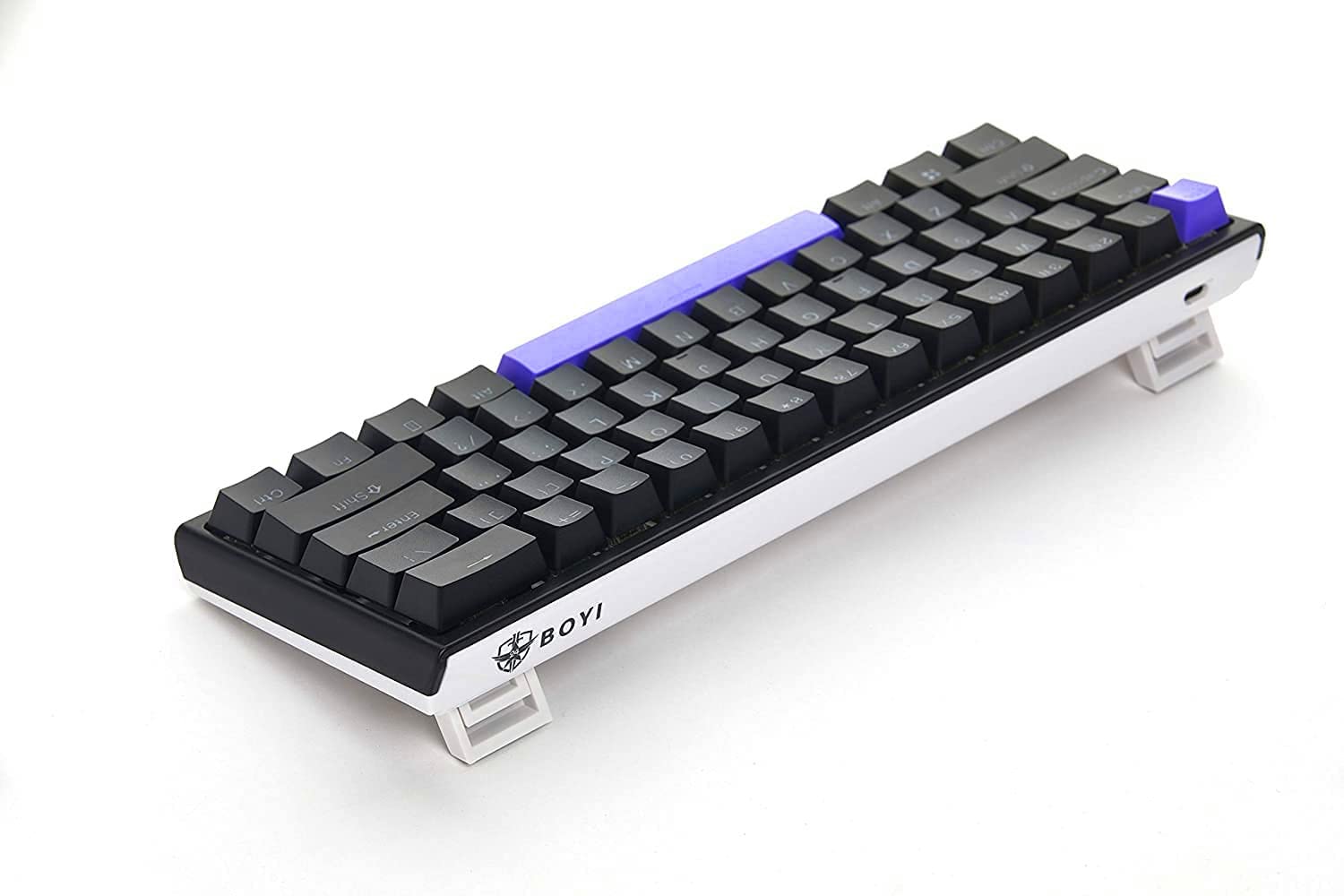 AkkoXDucky BOYI 60% Mechanical Gaming Keyboard,BOYI 61 Mini RGB Cherry MX Switch PBT Keycap 60% RGB Mechanical Gaming Keyboard (Black Color, Cherry MX Red Switch)