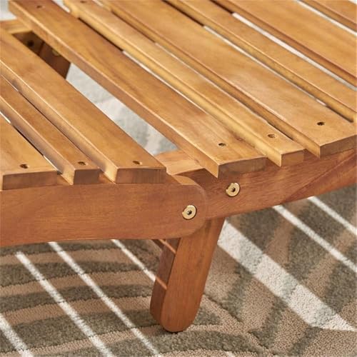 Christopher Knight Home Lahaina Wood Outdoor Chaise Lounge Set, 2-Pcs Set, Natural Yellow