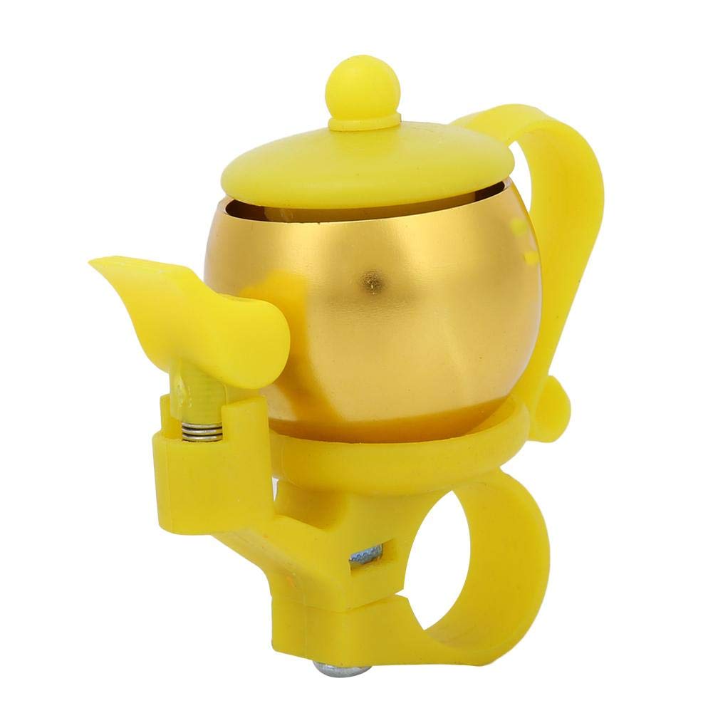 Aluminum Alloy Bells Ultralight Teapot Bike Bells Mountain Handlebar Alarm Bell Bike Accessory (Gold)
