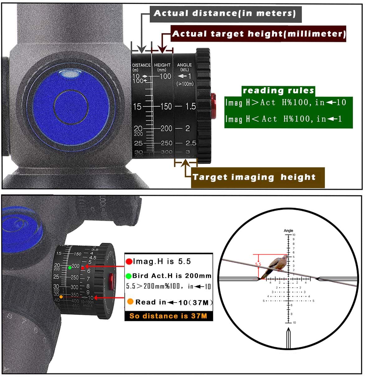 ApexHorizon HI 4-14X44 SF FFP Rifle Scope,Sniper Hunting Optics Crosshair Gun Scopes