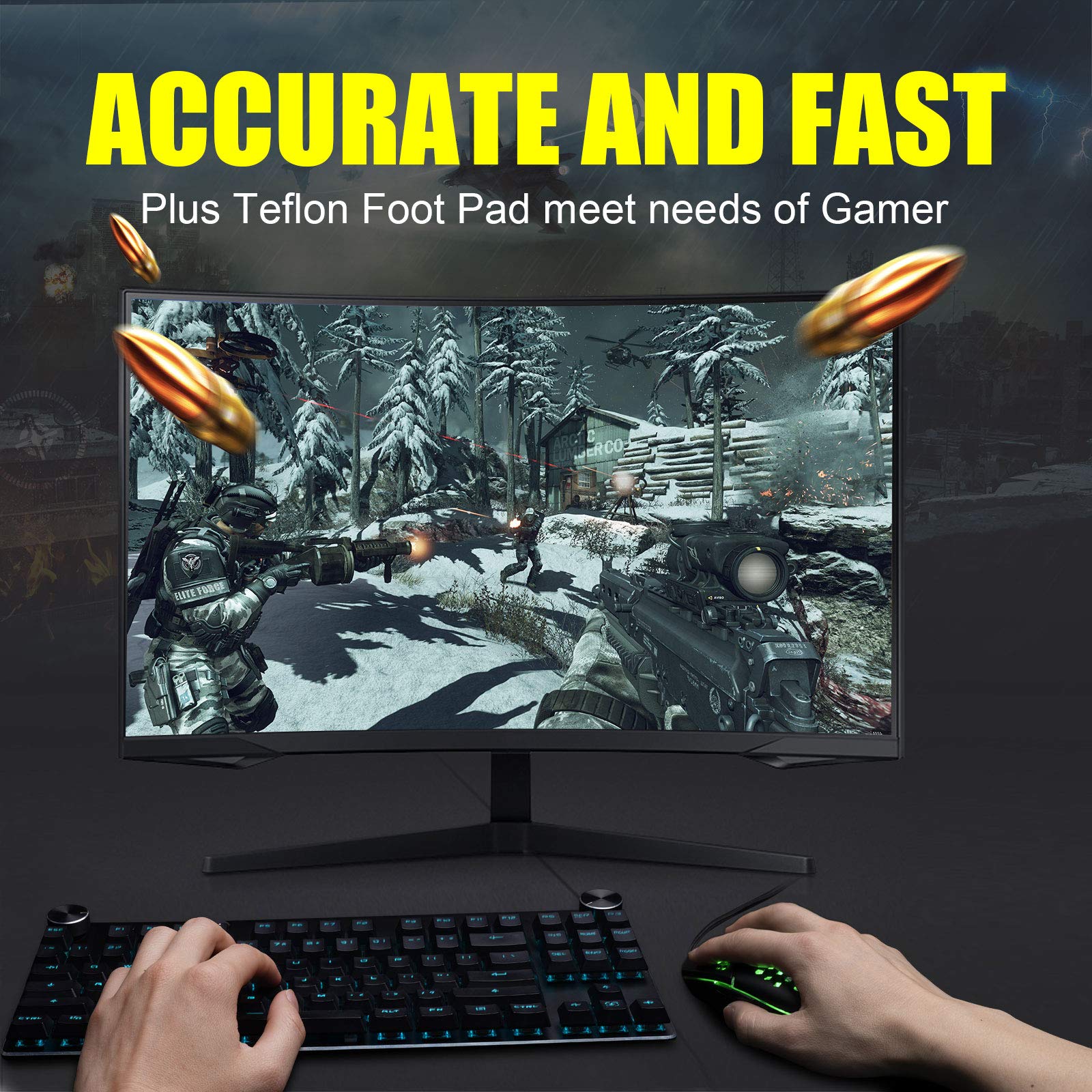 Anholi USB Wired Honeycomb Gaming Mouse with Cooling Fan, 8000 DPI 4-Adjustable, Color Breathing Light, Lightweight Game Mice,Optical Sensor Hole Mouse for PC,MAC,Xbox,PS4,6 Buttons(Black)