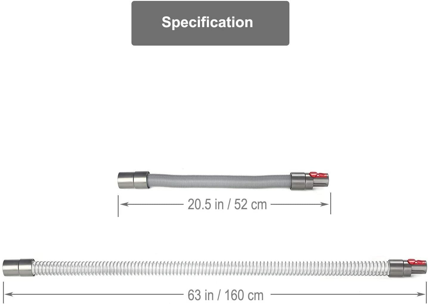 AOMUCH Flexible Extension Hose for Dyson V15 V12 V11 V10 V8 V7 Vacuum Cleaners