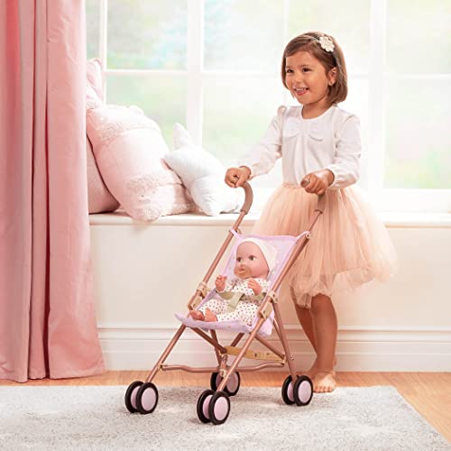 Babi - Umbrella Stroller - 14-inch Baby Doll Accessories - Folding Frame & Star Print - Sturdy Design & Fully Assembled - 2 Years + - Folding Doll Stroller