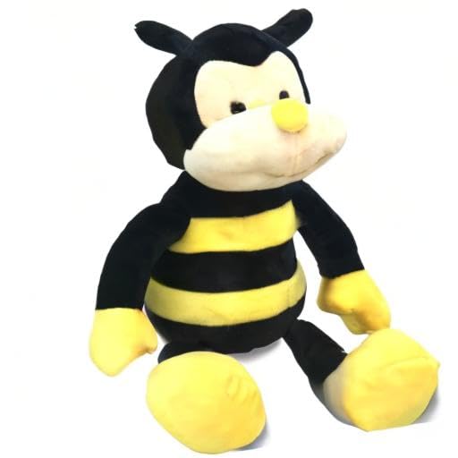Garden Buzz Cuties Nana The Bee with Smile Face and Yellow Wings Plush Bumblebee Stuffed Animal Shaped Soft Bug Insect Toy Plushie Present