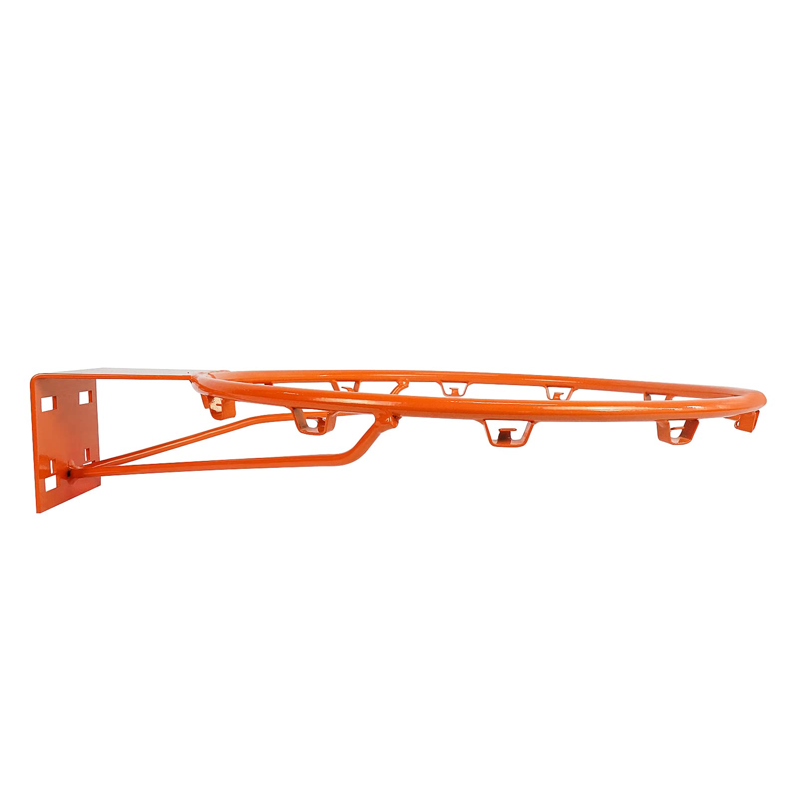 Aoneky Basketball Rim Replacement, Standard 18" Size Basketball Goal Hoop with Net - 14mm Orange