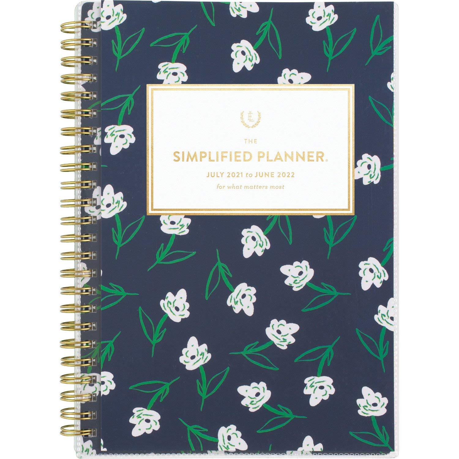 AT-A-GLANCE Academic Planner 2021-2022, Simplified by Emily Ley for AT-A-GLANCE Weekly & Monthly Planner, 5-1/2" x 8-1/2", Small, Customizable, for School, Teacher, Student, Dogwood (EL61-201A)