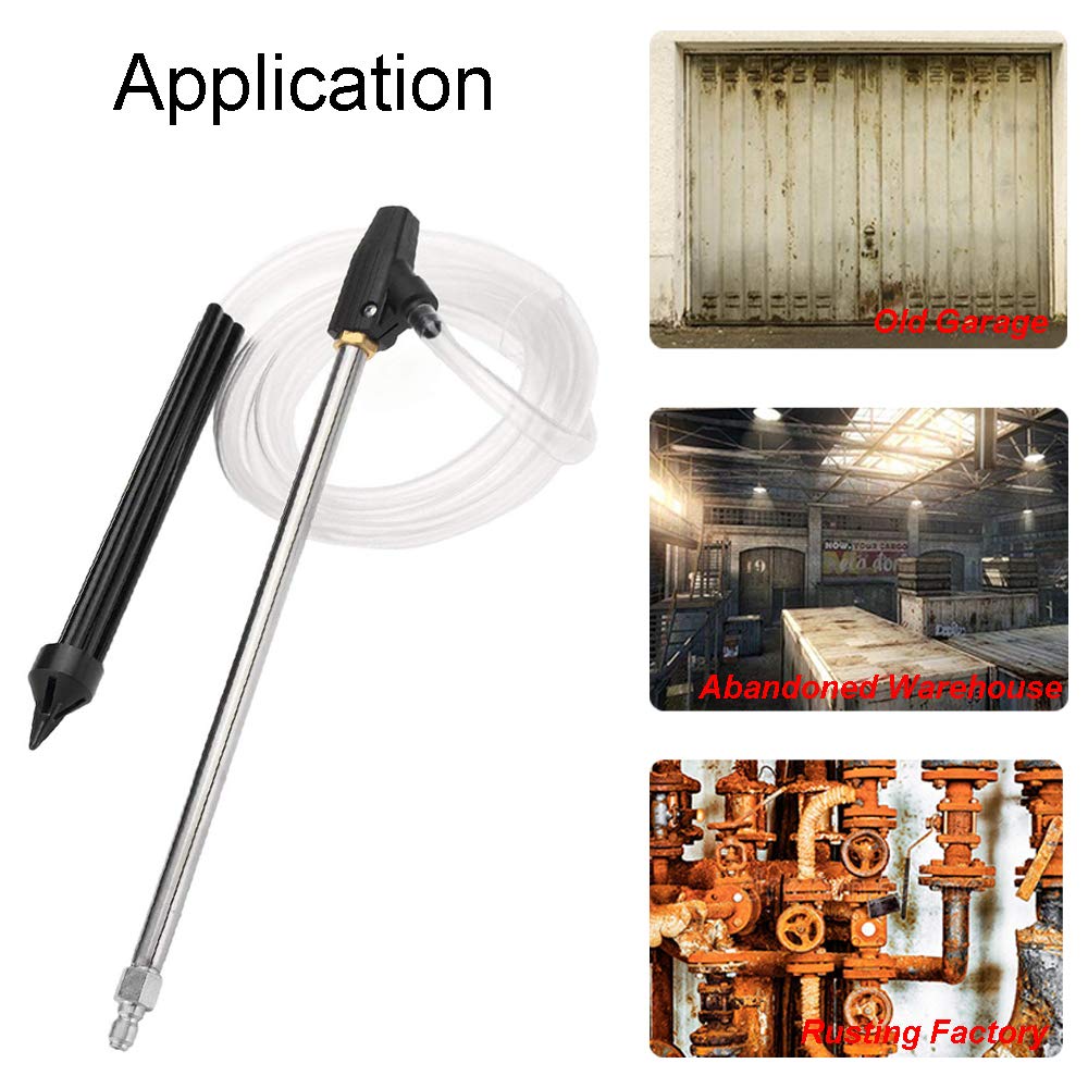AgiiMan Pressure Washer Sandblasting Kit - 3200 PSI Sand Blaster Gun Attachment, 2 in 1 Quick Connector with Adaptor