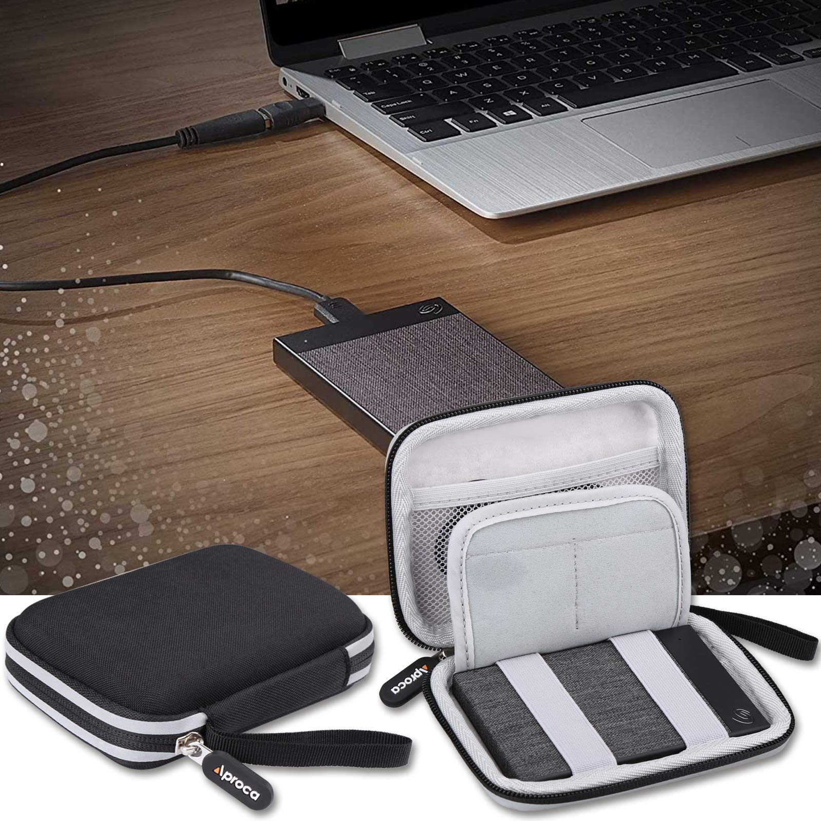 Aproca Black Hard Storage Case for Seagate Backup Plus Ultra Touch 2TB External Hard Drive/Seagate (STGD2000100) Game Drive
