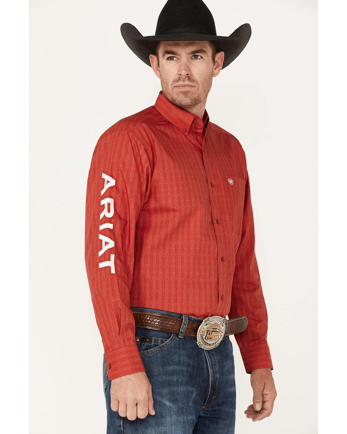 Ariat Men's Team Maximus Classic Fit Shirt, Tango Red