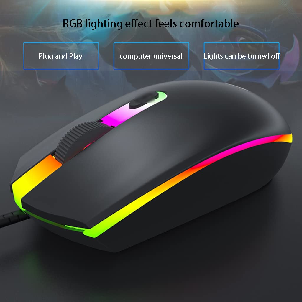 BBFQL Computer Keyboard Home Wired Keyboard Gaming Keyboard and Mouse Set USB Keyboard Ergonomic Keyboard