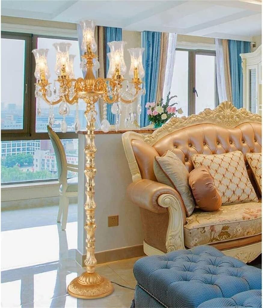 AQUETI Floor Light Standing Lamp Floor Lamp Glass Lampshade Standing Floor Light for Living Room Floor Lamp Lustre Floor Lamp Standing Light