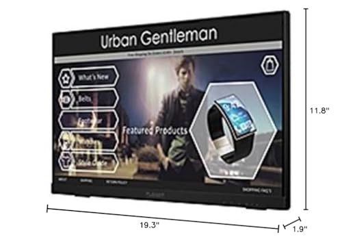 Planar Systems 997-8286-00 Projected Capacitive Multi-Touch IPS Edge-Lit Led LCD, Pct2235, Speakers and Helium Stand Supporting 15 to 70 Tilt Range, 22" Wide, Black