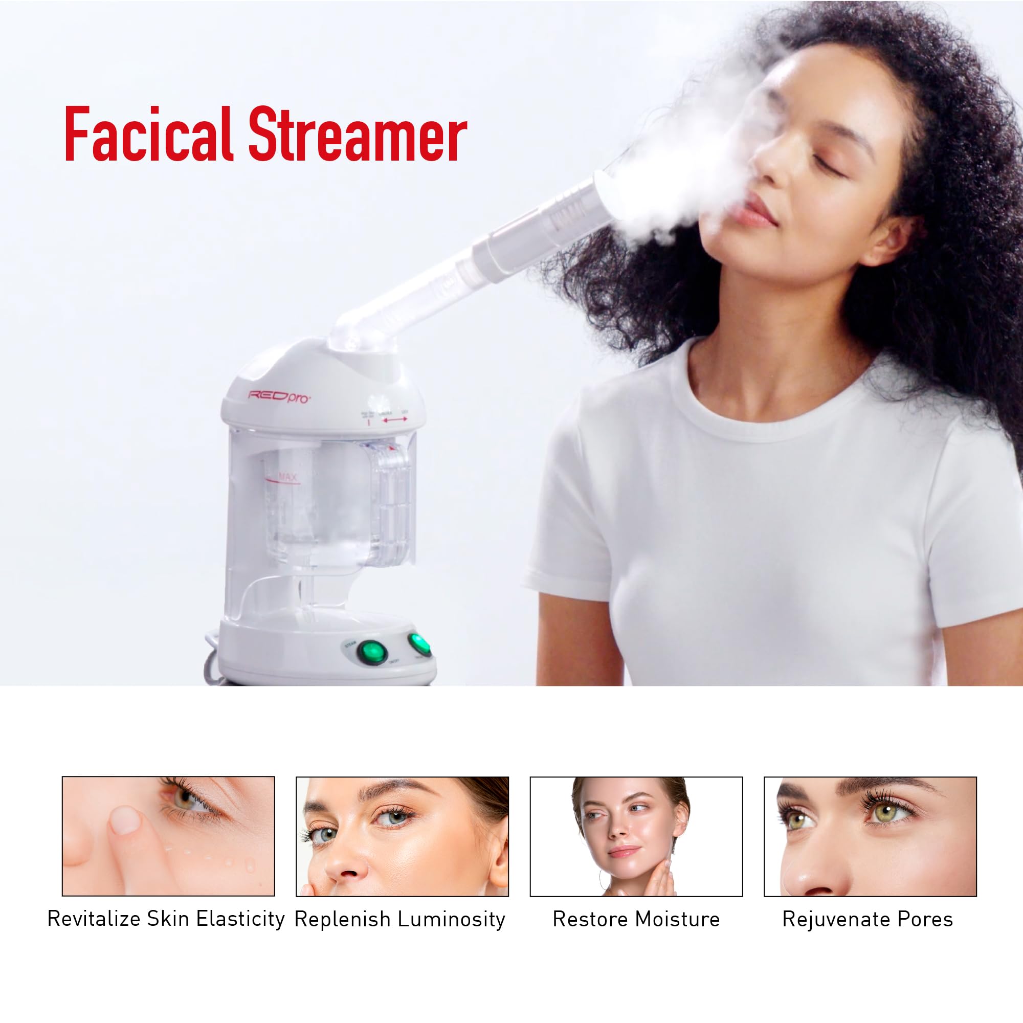 Red by Kiss 2-in-1 Hair & Facial Salon Steamer