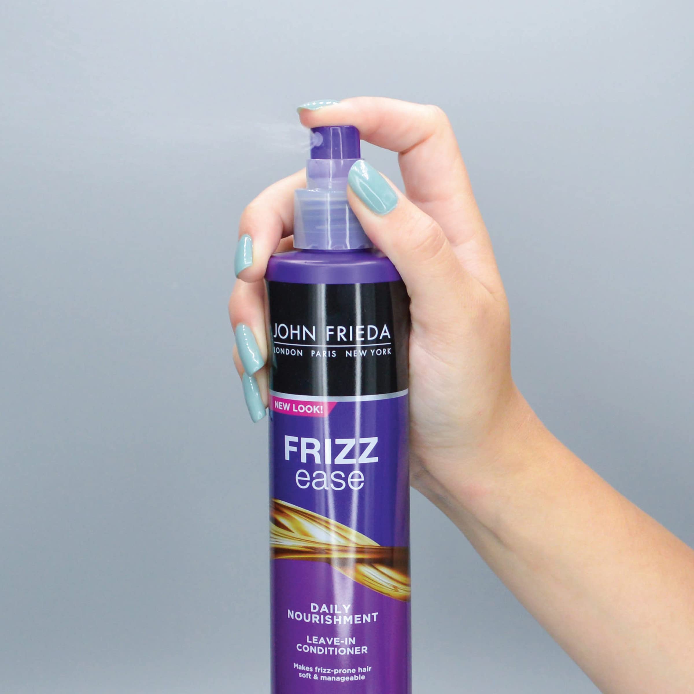John Frieda Frizz Ease Daily Nourishment Leave-In Conditioner, Detangles Frizzy, Damaged Hair, Reduces Breakage, Protects Against Heat, with Vitamins A, C, E & Green Tea Extract, 8 Oz