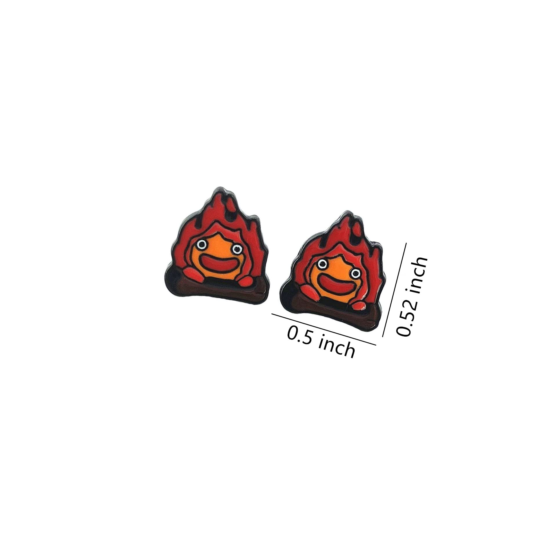 Anime cute Earrings Stud, Metal Cartoon Ear Stud for Women and Men