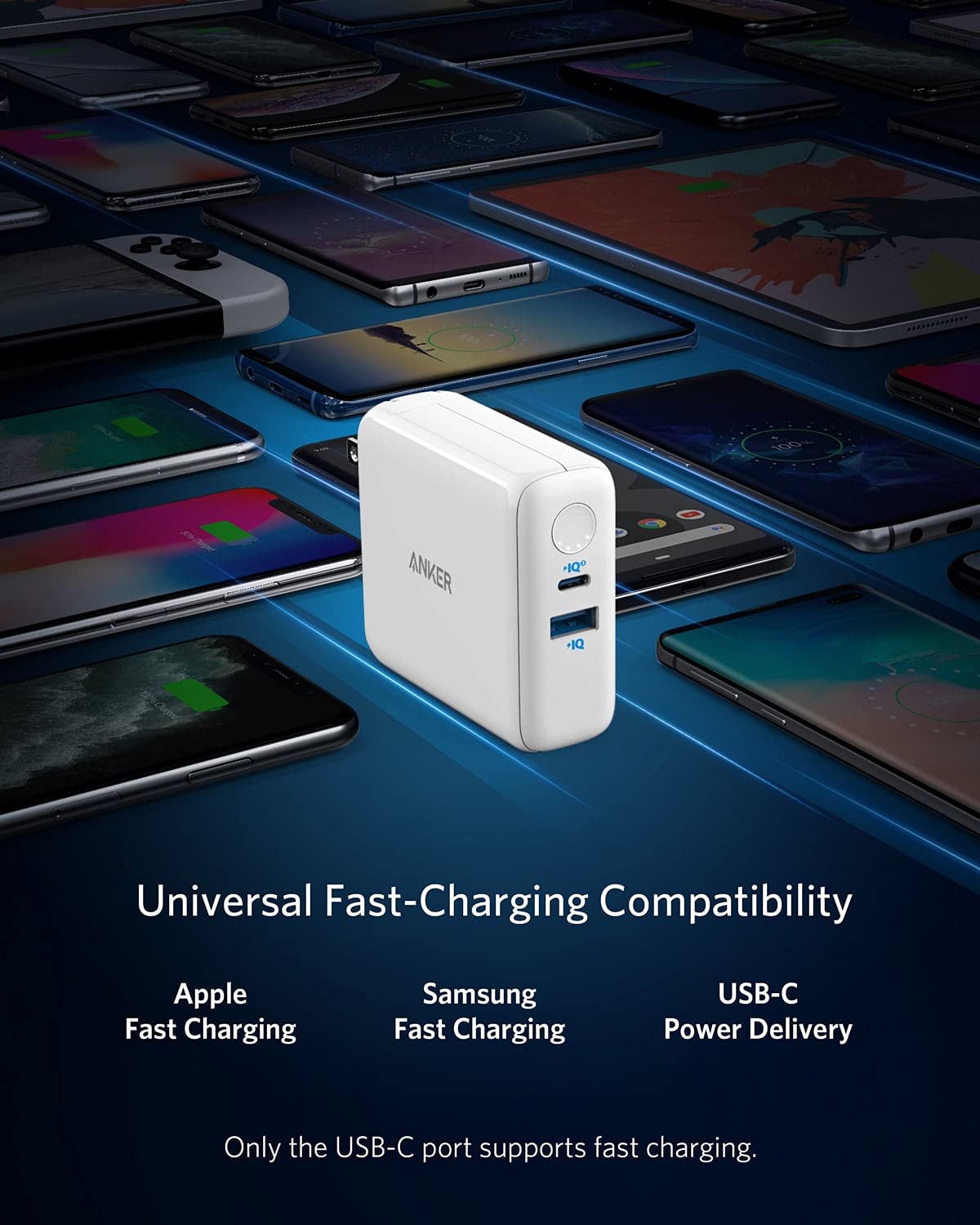 Anker PowerCore Fusion III PIQ 3.0, 18W USB-C Portable Charger 2-in-1 with Power Delivery Wall Charger for iPhone12,12Mini, 11, iPad, Samsung, Pixel and More