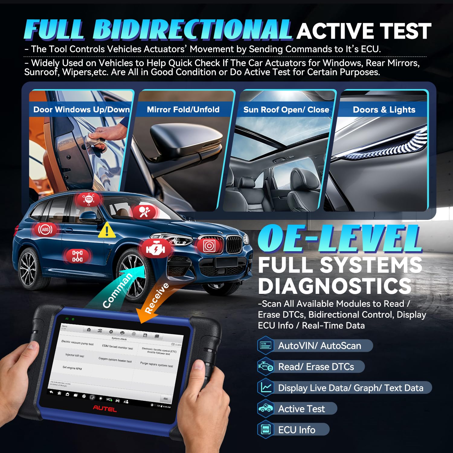 Autel MaxiIM IM508S w/ XP200 Programmer: 2024 Up of IM508 KM100 Key Fob Programming Tool, OS11 4+64G, 2.4&5G, Bidirectional Control 3000+ Test 40+ Reset OE Full Diagnose as MX900 MK900BT FCA AutoAuth