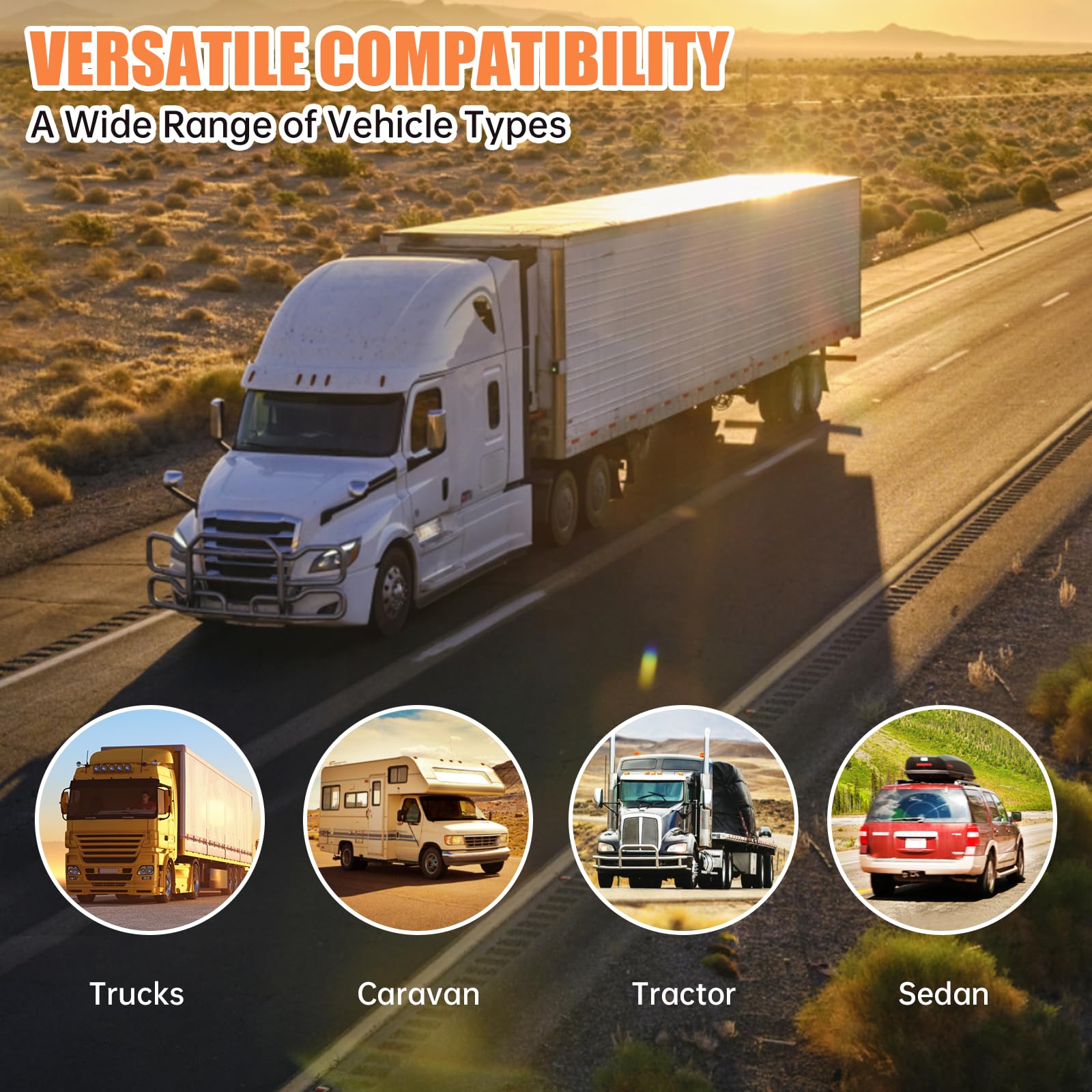 ATMOREA Tire Pressure Monitoring System RV TPMS with 6 Sensors 7 Alert Modes & Real Time Display Pressure&Tempereture Auto Sleep Mode