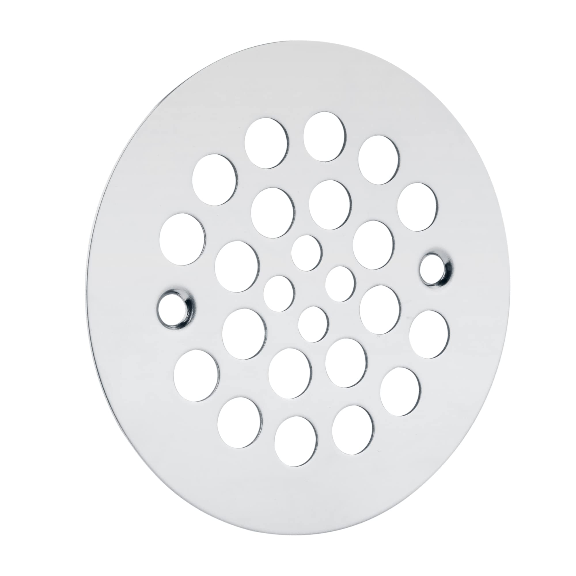 Artiwell 4-1/4β Shower Strainer Drain Trim Set, Screw-in Shower Strainer Drain Cover, Plastic-Oddities Style Replacement Strainer Grid,Machine & Self-Tapping Screws Included (Chrome Plated)