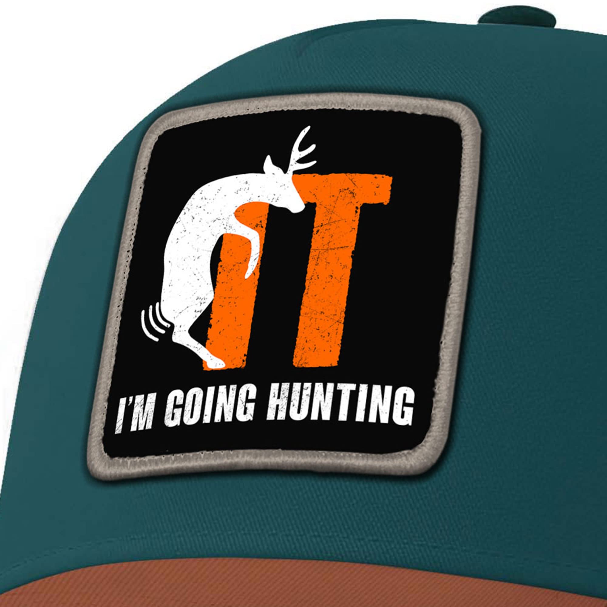 Asvance Trucker Hat - Mesh Back Baseball Cap for Mens - Premium Funny I'm Going Hunting Embroidered Hats - Deer Hunting Outdoor Cap Moss Green - Gift for Dad
