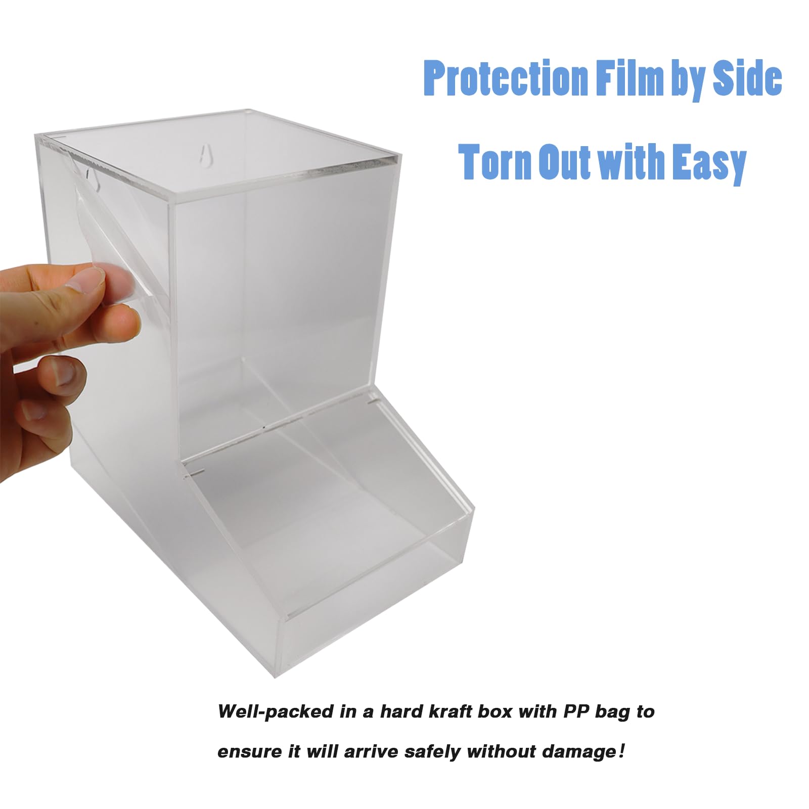 Gnjoyxuan Laundry Pods Container, Acrylic Candy Dispenser with 2 Lid, Dishwasher Pod Holder, Laundry Organization for Laundry Room, Home, kitchen, Office Used- Stand or Wall Mount