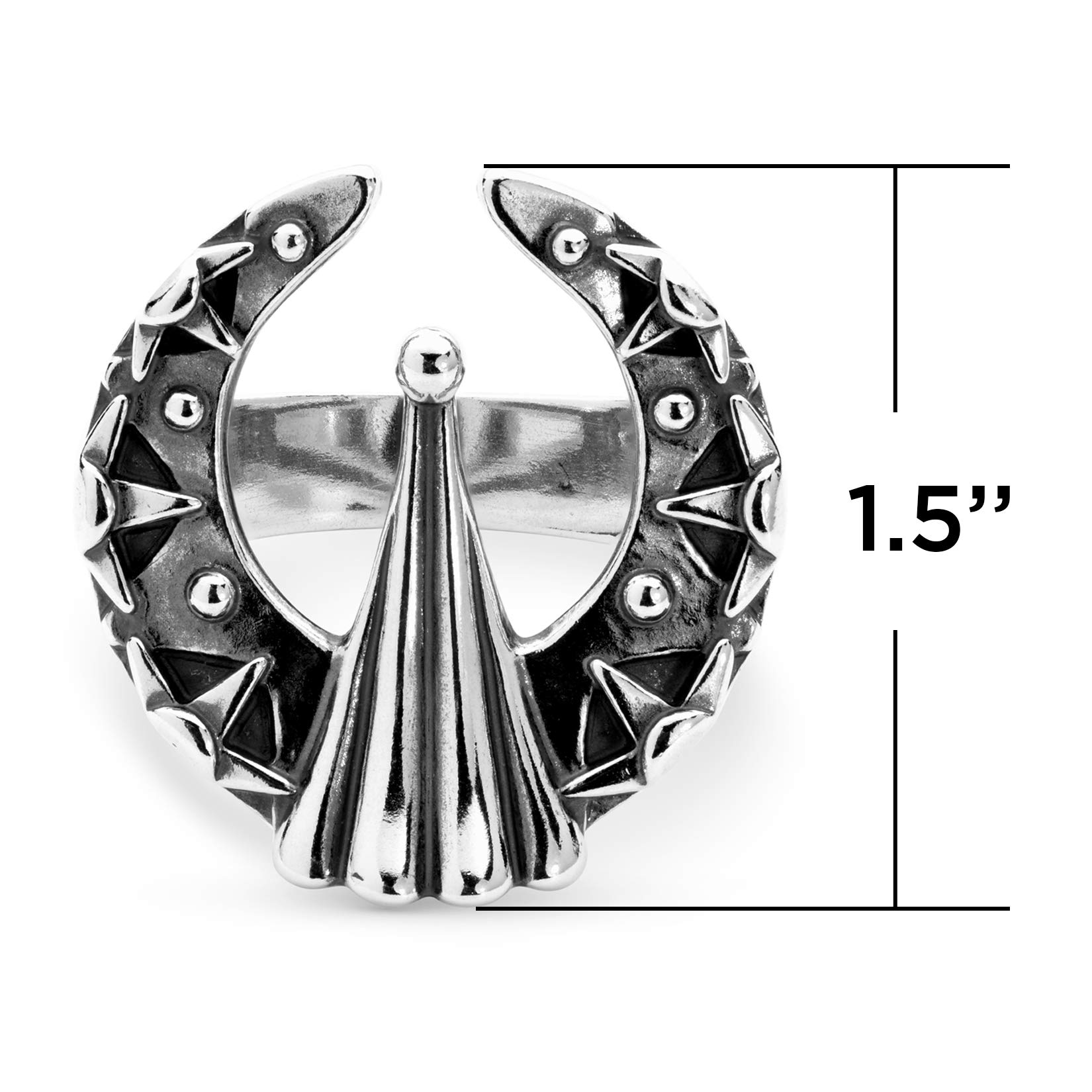 American West Sterling Silver Fritz Casuse Design Naja Ring Size