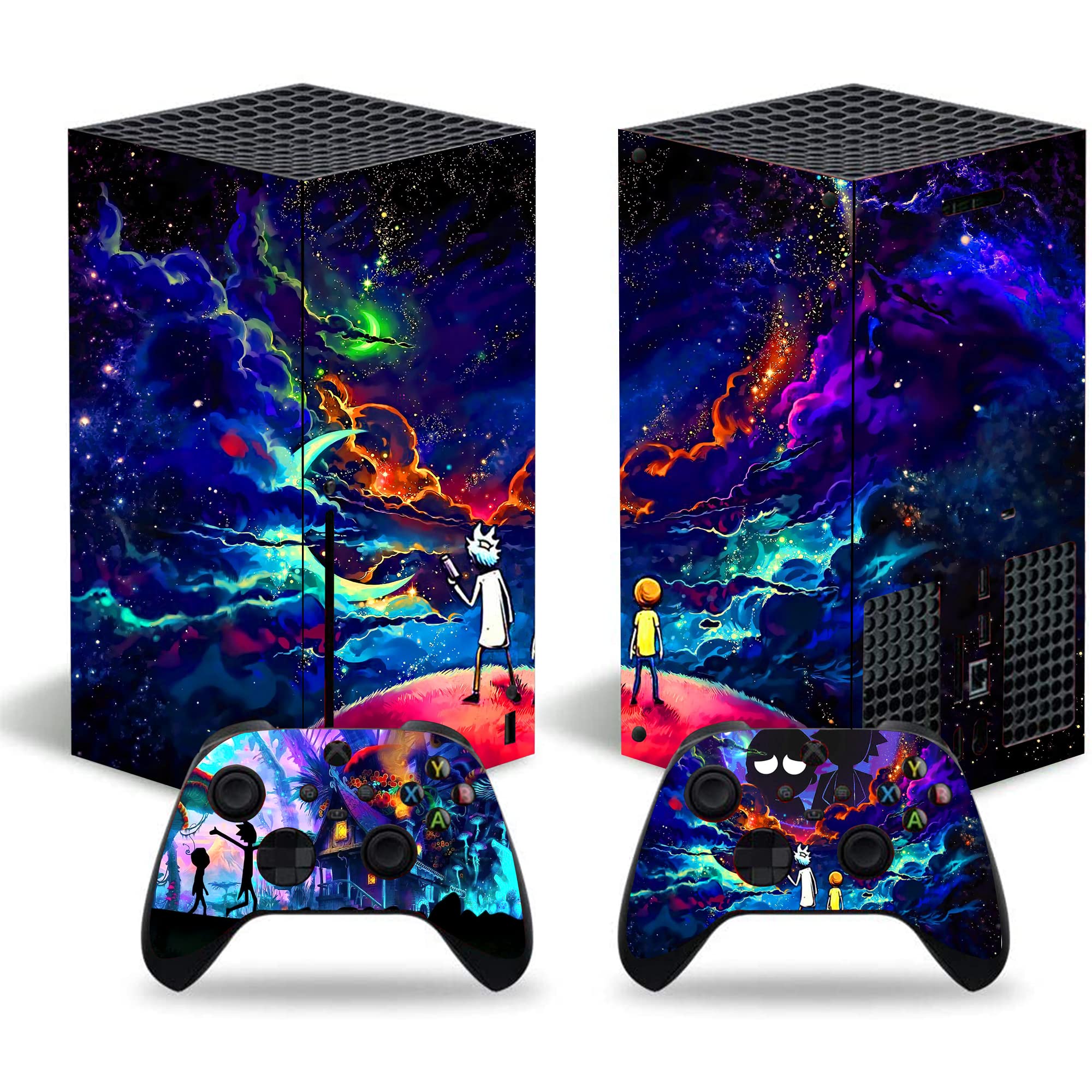 Anime X-Box Series X Skin Set,Cartoon Protector Wrap Cover Protective Faceplate Full Set Compatible with X-Box Series X Console and Controller Skins…
