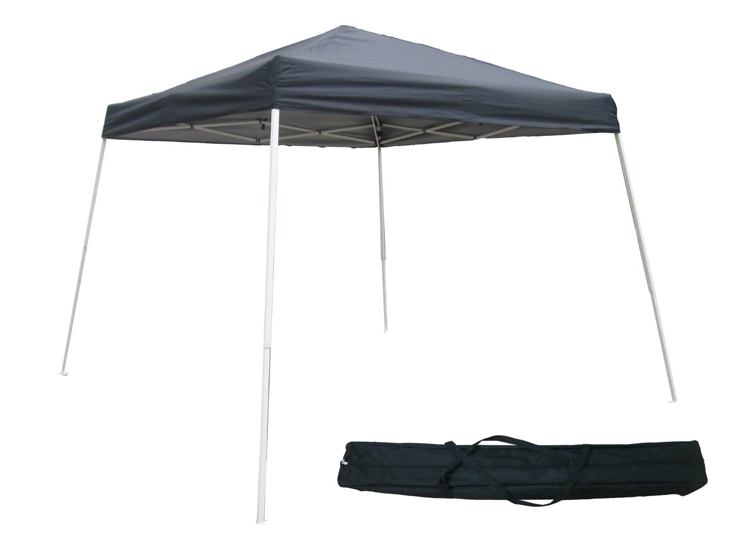 AMERICAN PHOENIX 10x10 Tent Slant Leg Canopy Tent Pop Up Light Portable Beach Tent Easy Up (Black, 10x10)