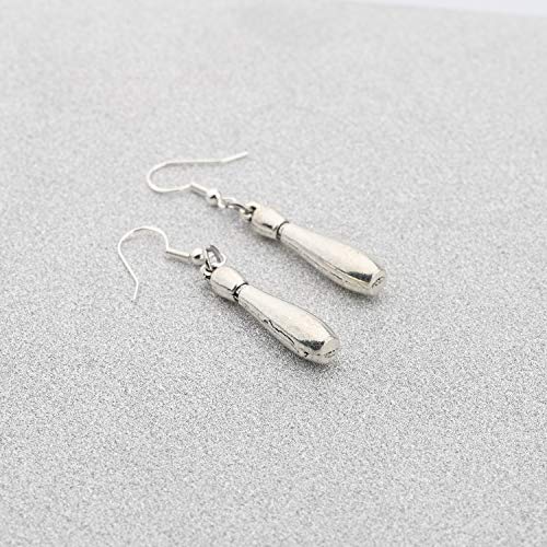 AKTAP Bowling Ball Lover Gift Bowling Pin Charm Earring Bowling Coach Jewelry Bowling Gift For Bowling Players (Bowling Pin Charm Earring)