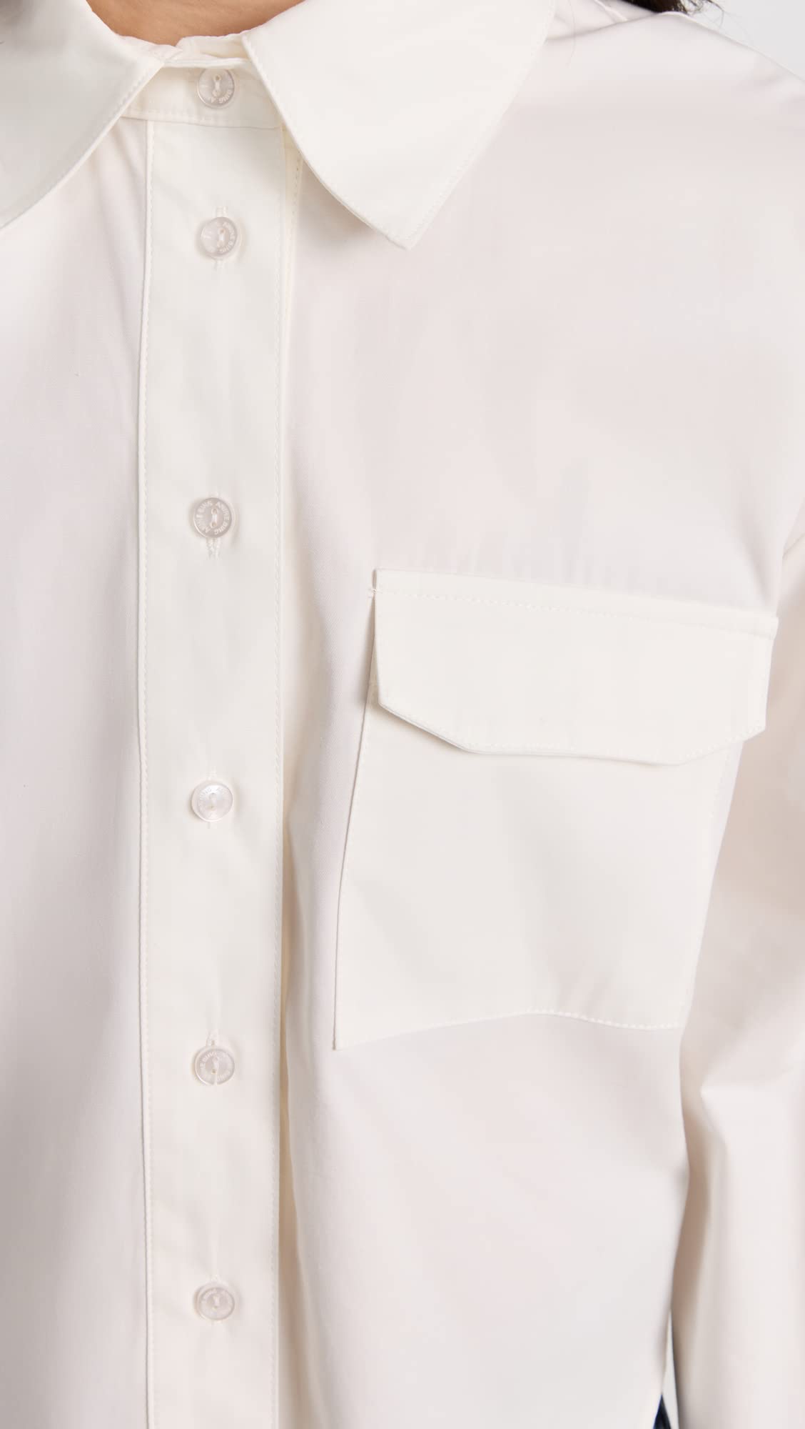 ANINE BING Women's Travis Shirt, White, S