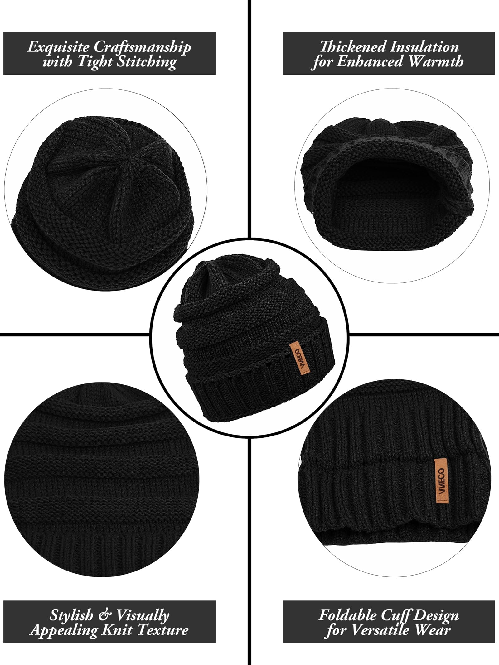 Aneco Winter Warm Sets Buffalo Plaid Scarf Knitted Beanie Hat Gloves Earloop Warm Cover for Men and Women
