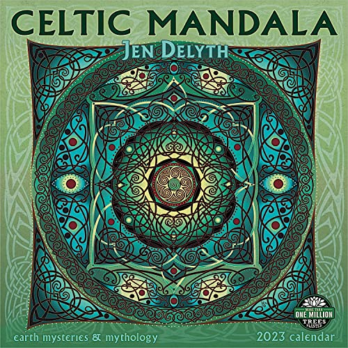 Celtic Mandala 2023 Wall Calendar: Earth Mysteries & Mythology by Jen Delyth | 12" x 24" Open | Amber Lotus Publishing