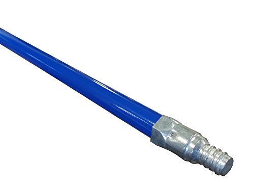 American Select Tubing Powder Coated Steel Handle with Threaded Metal Tip, 60" L, Blue