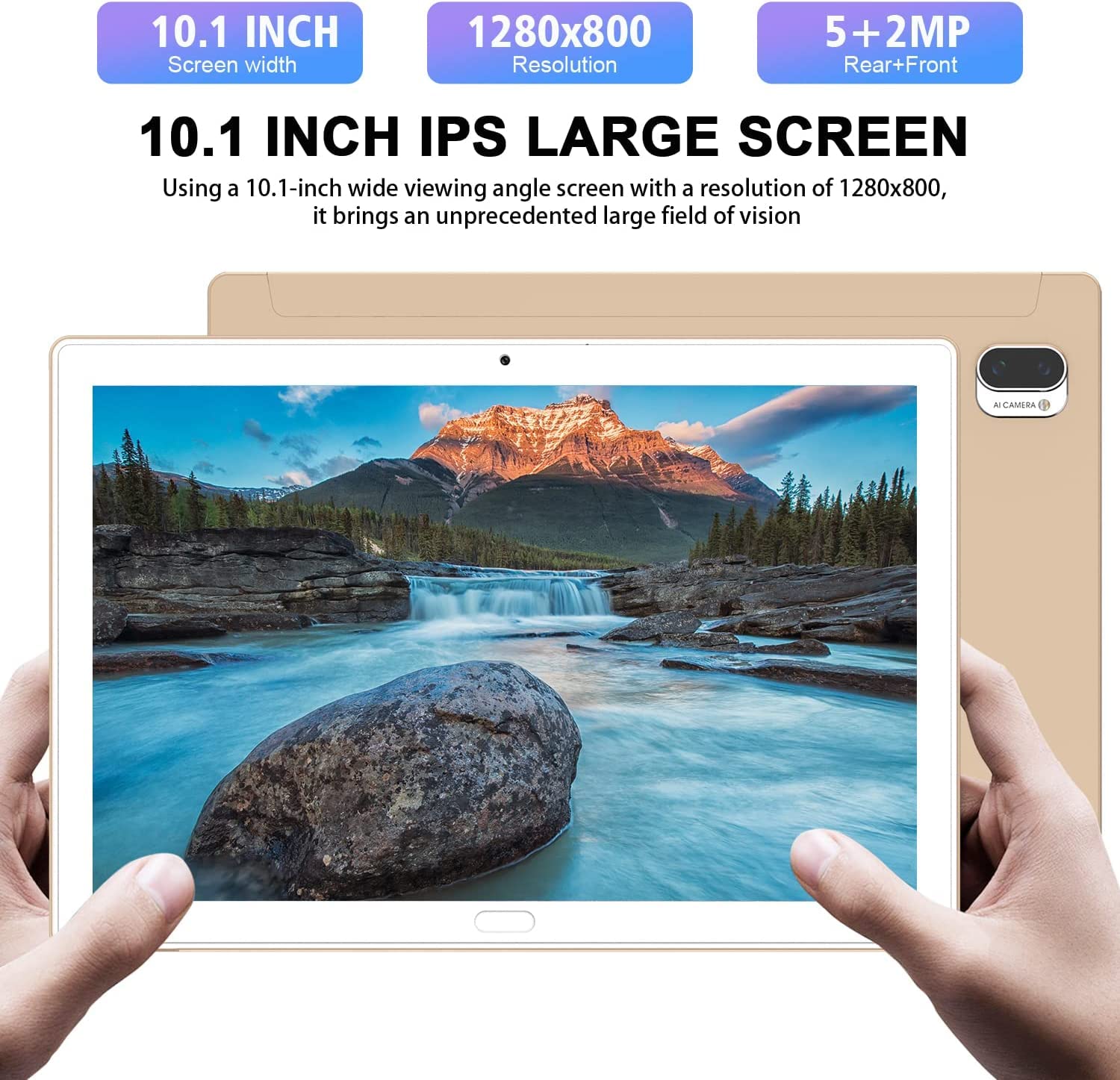 AOYODKG Android 11 Tablet 10 inch Built-in Camera with WiFi,Phablet 64GB Storage with 256GB Expand,IPS HD Touch Screen,2 in 1 Tablet with Keyboard,Gaming Tablet