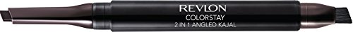 Revlon ColorStay 2-in-1 Angled Kajal Eyeliner, Waterproof Eye Makeup with Smudge Brush for Smokey Eyes, Fig (102), 0.01 oz