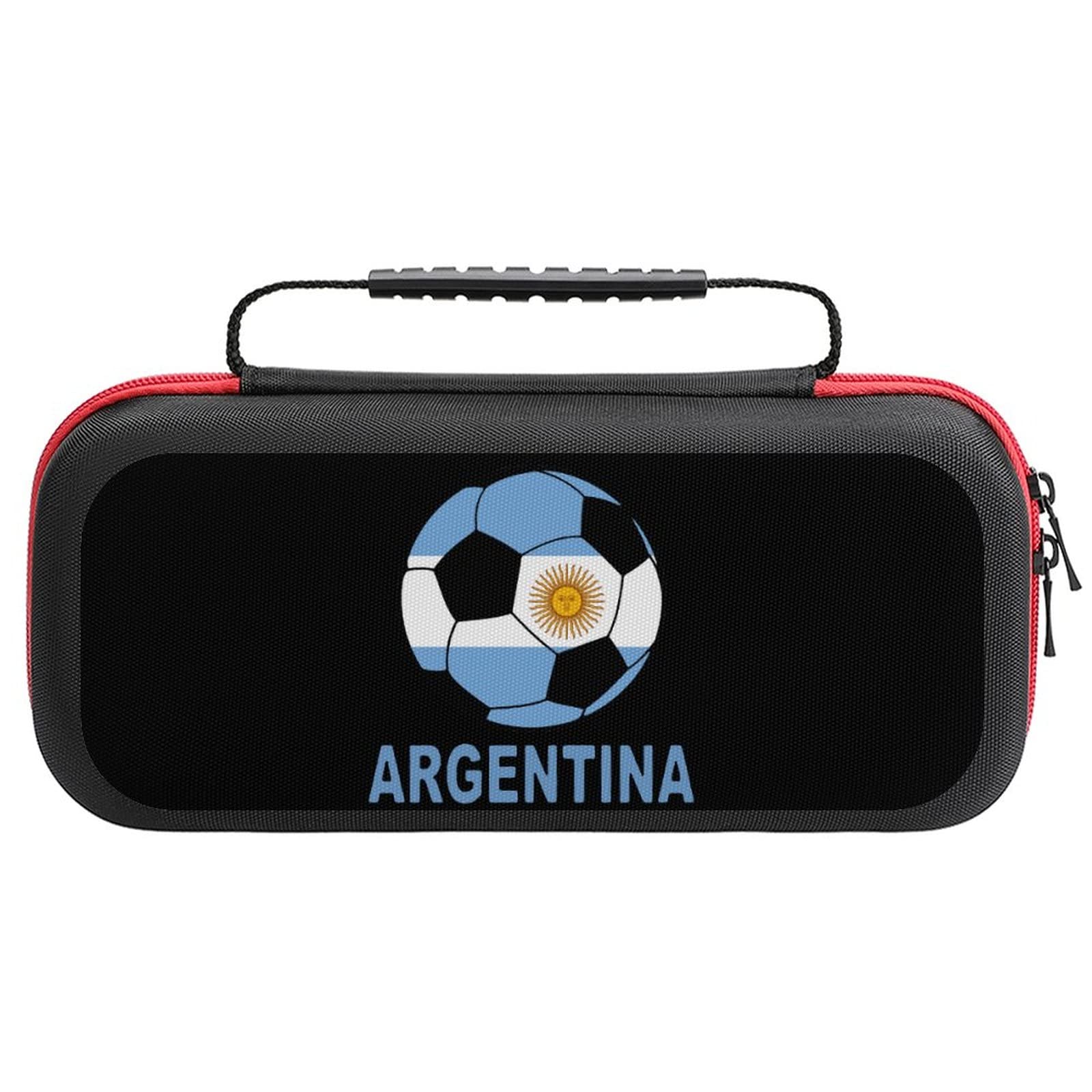 Argentina Soccer Football Carry Case Storage Bag Switch Travel Shell Pouch for Accessories and Games