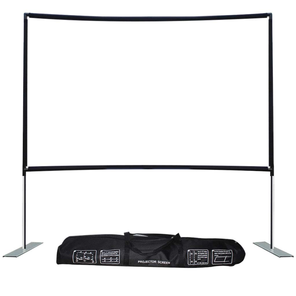 APAINI 100/120inch Projector Screen 16:9 Video Projection Screen with Stable Base 4K Projector Screen for Home Theater Movie (Size : 120 inch)