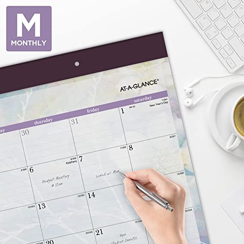 AT-A-GLANCE 2022 Desk Calendar by AT-A-GLANCE, Monthly Desk Pad, 21-3/4" x 17", Standard, Dreams (SK83-704)