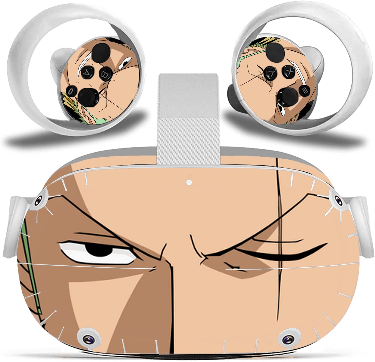 Anime Oculus Quest 2 VR Headset and Controller Skin, Vinyl Decal Skin for VR Headset and Controller, Virtual Reality Protective Accessories