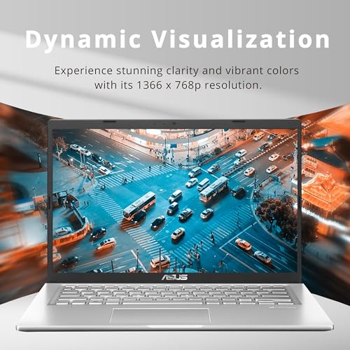 asus 2023 Vivobook 14/ HD Student Laptop, Intel Core i3-1115G4, 8GB RAM, 128GB PCIe SSD, Intel UHD Graphics, Webcam, WiFi 5, Bluetooth, Silver, Win 11, 32GB SnowBell USB Card