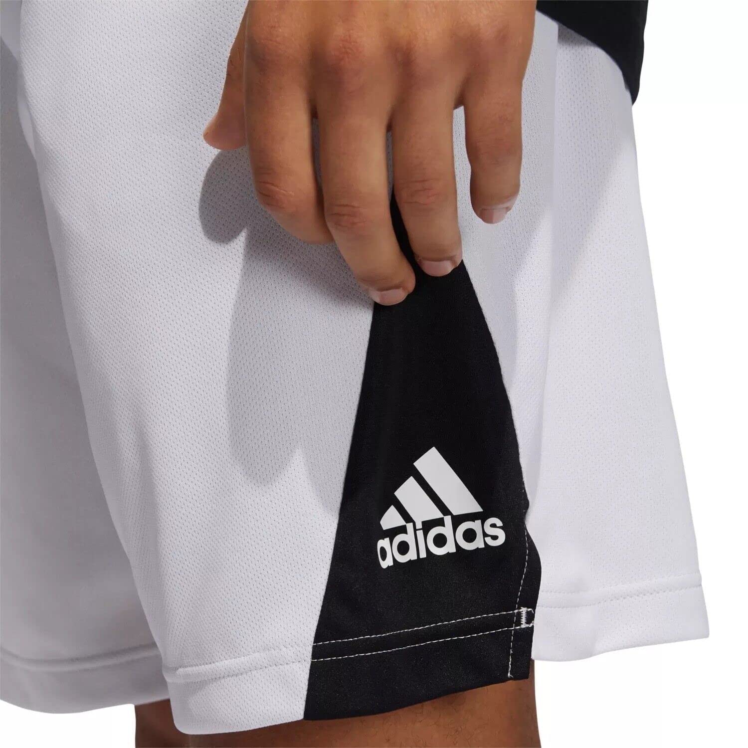 adidas Men's Axis Knit 2.5 Basketball Shorts H08739 Size XL White/Black