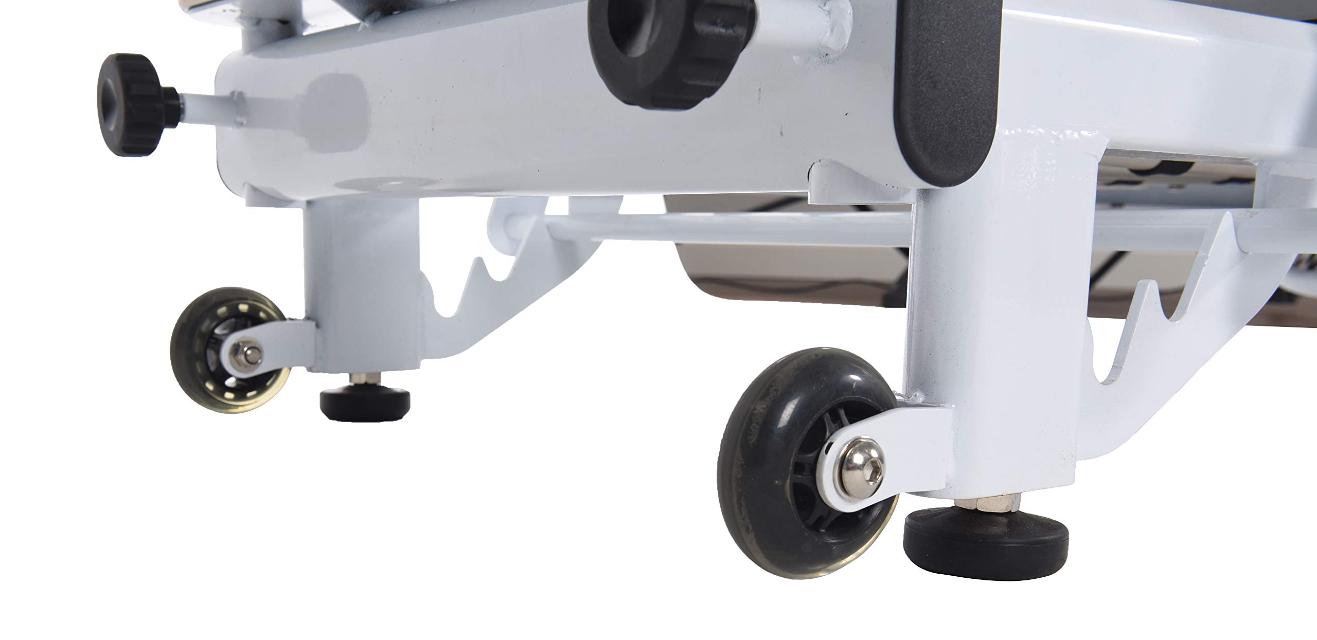 AeroPilates Precision Series Pilates Reformer Machine with Wheels for Toning Home Exercise Workouts, Improve Body Balance, and Stamina, White
