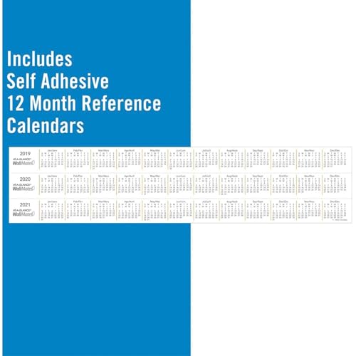 AT-A-GLANCE AW402028 WallMates Self-Adhesive Dry Erase Monthly Planning Surface, 18 x 12