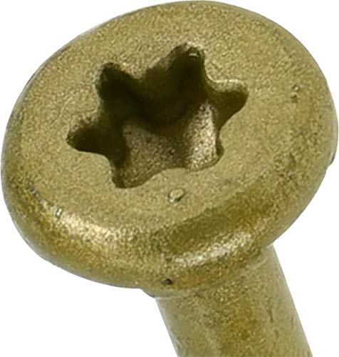 Power Pro 48616 Wood Screws, #10 x 4-1/2", Premium Outdoor Deck Screws, Rust Resistant, Epoxy Coated Bronze, 5lb Tub, 237 pcs