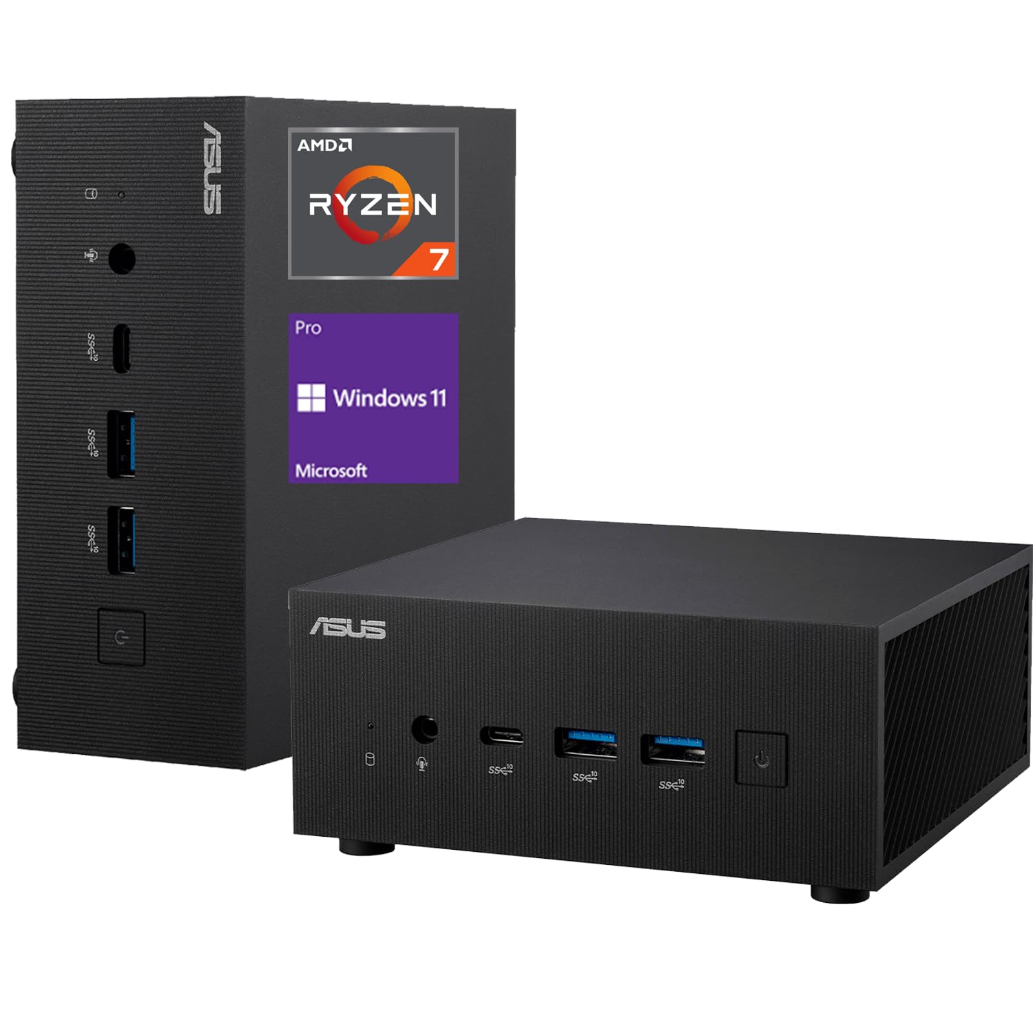 ASUS ExpertCenter Business Mini PC Desktop, AMD Ryzen 7 5800H Processor, 32GB RAM, 512GB SSD, Display Port, RJ45, HDMI, Wi-Fi 6, Windows 11 Pro, Black