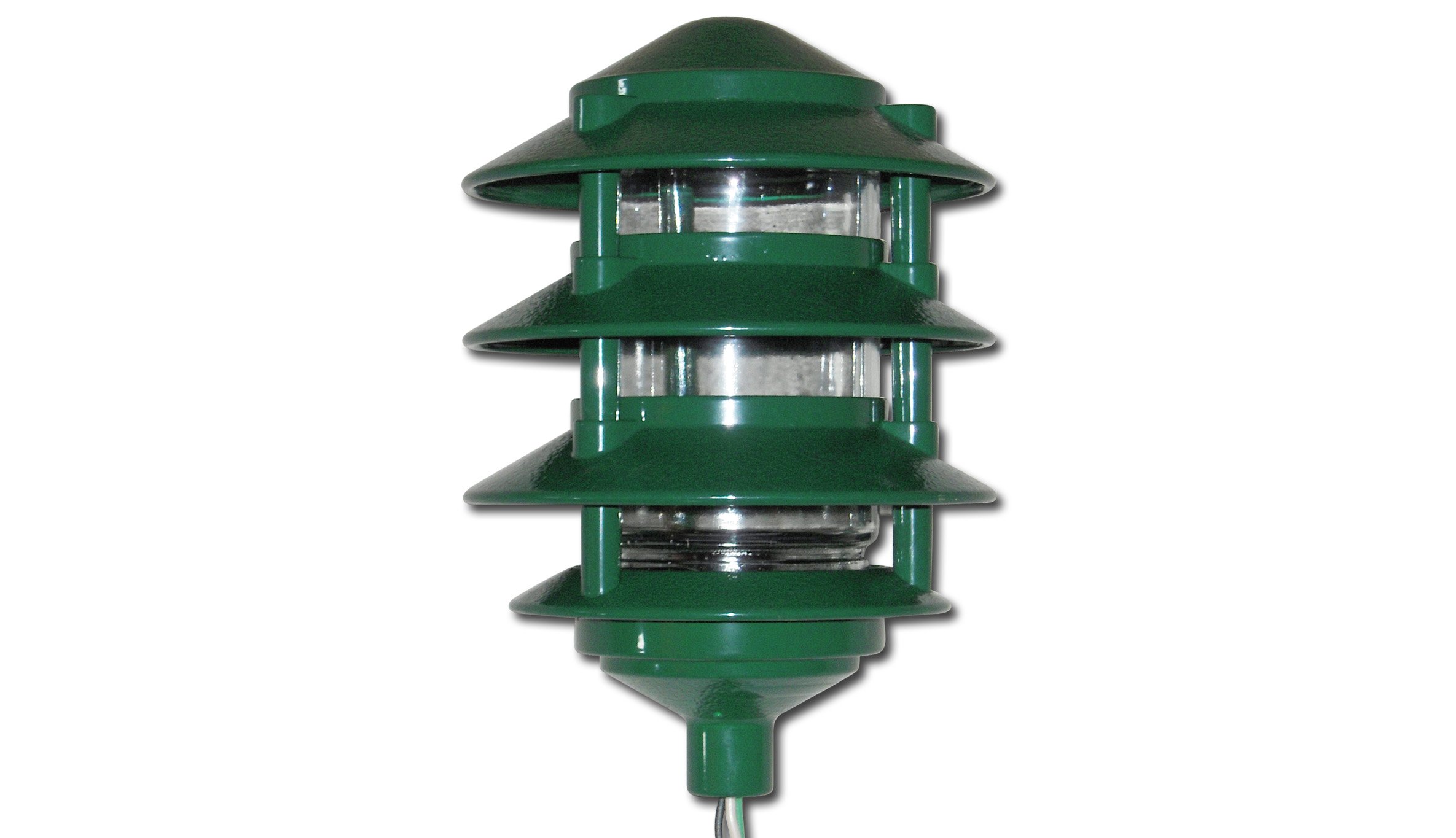 Greenfield Made in USA Weatherproof Path Light - Green, Four Tier