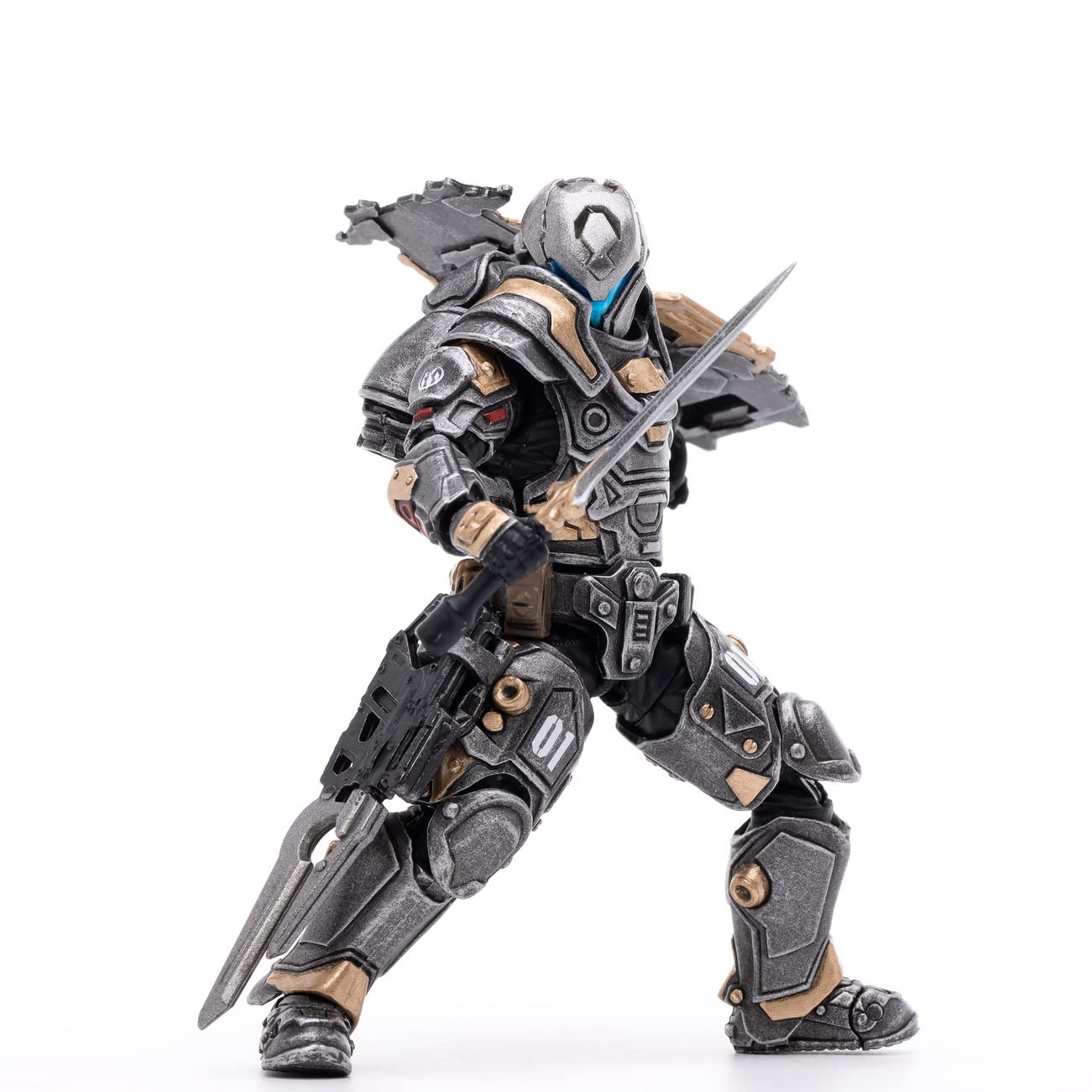 JOYTOY 1/18 Action Figures 4-Inch 01st Legion - Steel Dark Source Collection Action Figure Military Model Toys (Black Sickle)