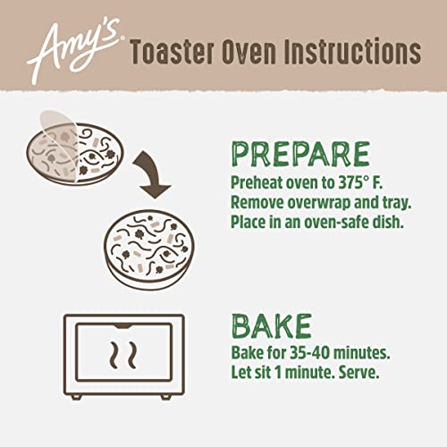 Amy's Frozen Meals, Macaroni and Cheese Frozen Pasta Tray, Made With Organic Pasta and White Cheddar Cheese, Microwave Meals, 9 Oz